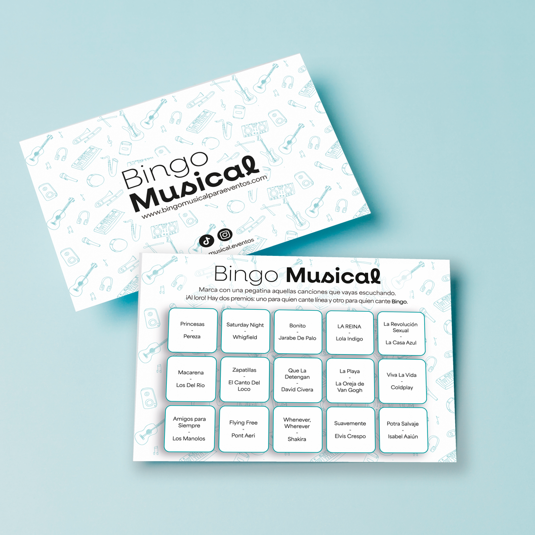 Bingo musical - Para bodas y eventos